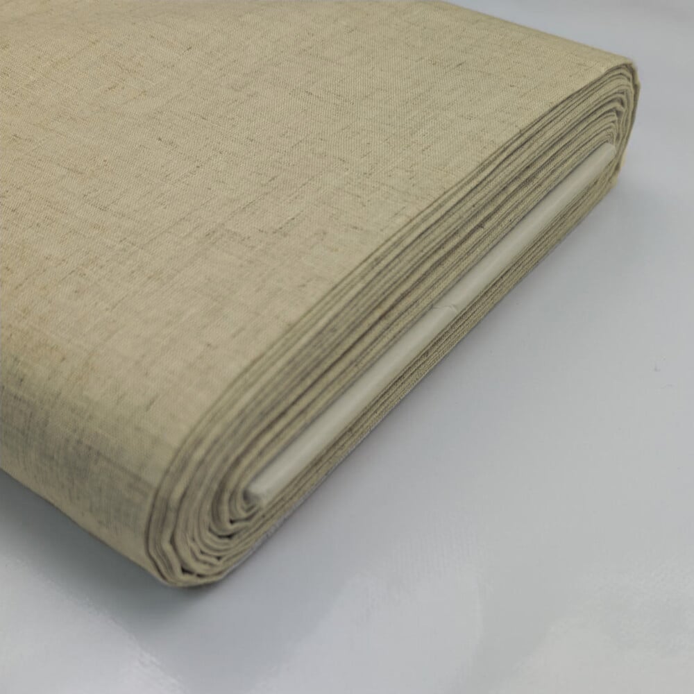 Dark Naturale Bamboo Linen Fabric by the metre|45% Linen 55% Bamboo
